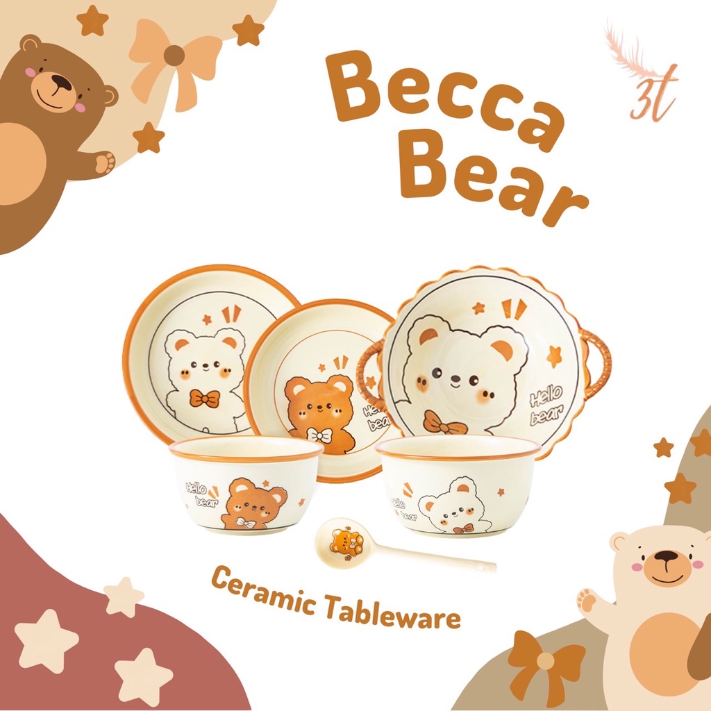 Jual Becca bear tableware / Piring / Mangkok | Shopee Indonesia