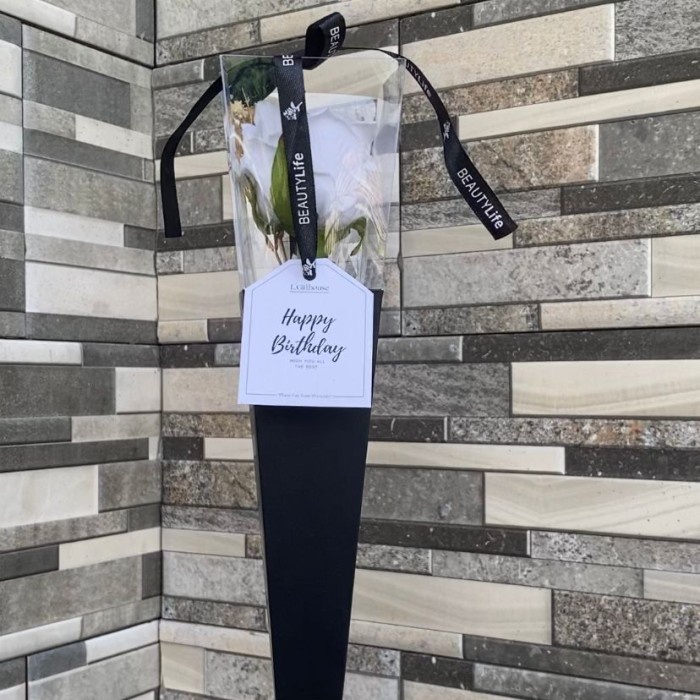 Jual Murah COD SINGLE ROSE BOX | SINGLE FLOWER BOUQUET | BUKET BUNGA ...