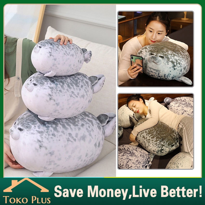 Jual 80CM Boneka Large Chubby Blob Seal Plush Toy Animal Cute Ocean ...