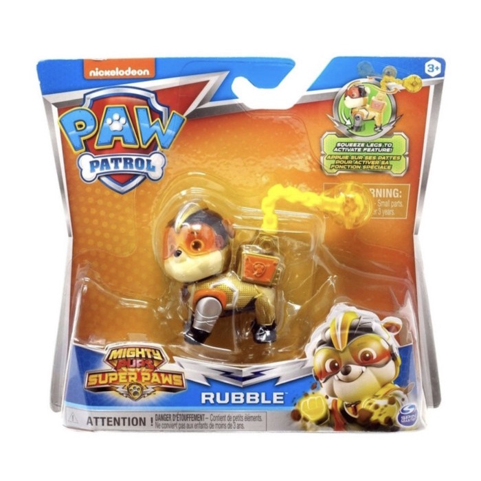 Jual Spin Master Paw Patrol - Rubble (Mighty Pups Super Paws) AKH27 ...