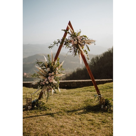 Jual backdrop wedding model segitiga berbahan kayu tanpa bunga | Shopee ...