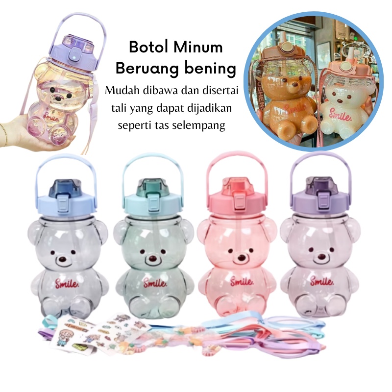 Jual GOS -D212- BOTOL BERUANG BENING / BOTOL BONEKA POLOS 1,1Liter ...