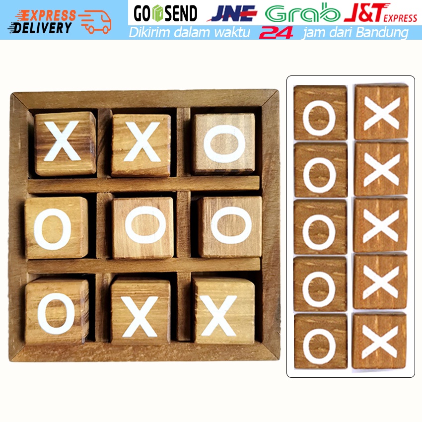 Jual Mainan Edukasi Catur Tic Tac Toe / Tic Tac Toe Board Game Puzzle ...
