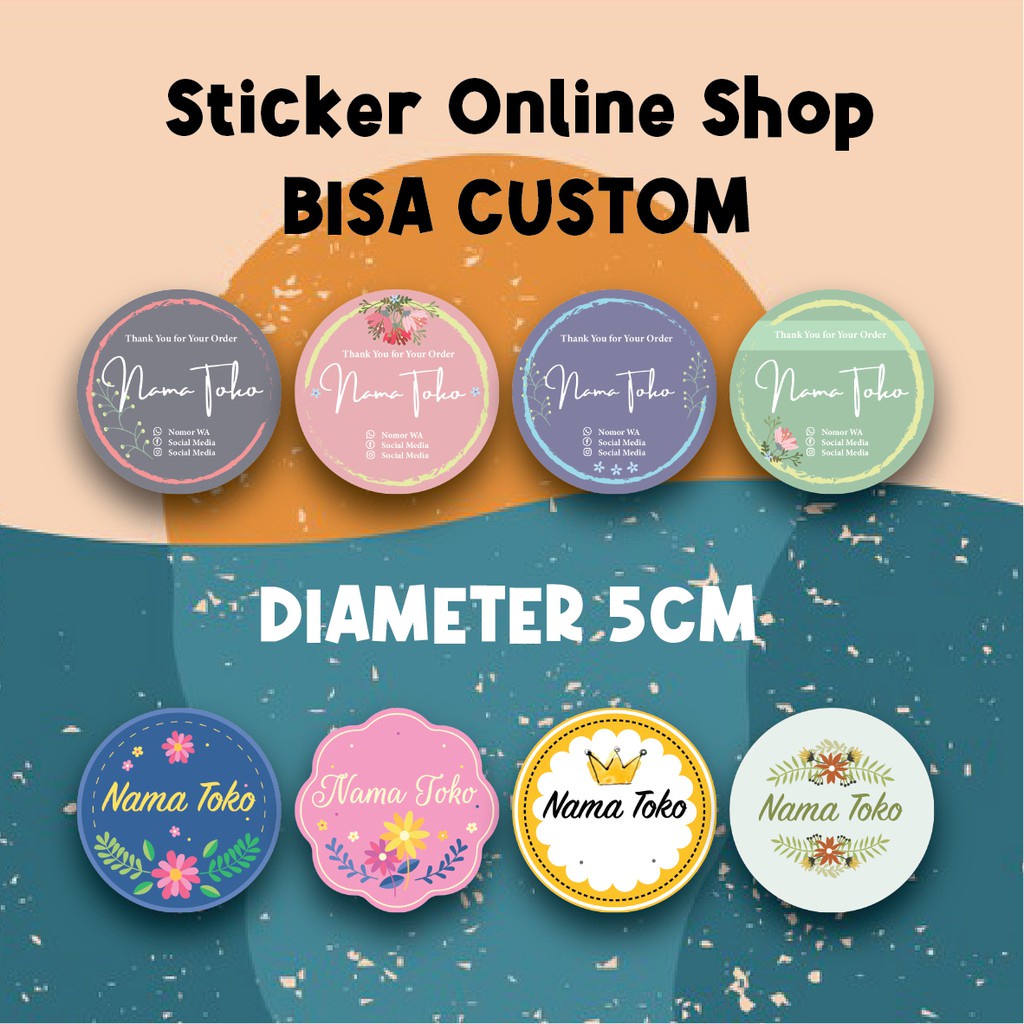 Jual [50 pcs] Sticker Label Olshop Bisa Custom - Sticker olshop ...