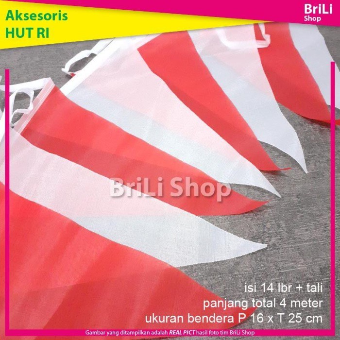 Jual READY Bendera Merah Putih Segitiga Bahan Kain Dekorasi 17 Agustus Bunting | Shopee Indonesia