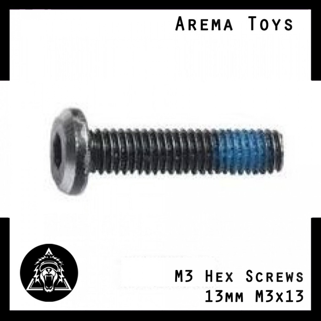 Jual M3*13 M3 Hex Screws 13mm M3x13 Black Alloy Steel Baut L Bolt ...