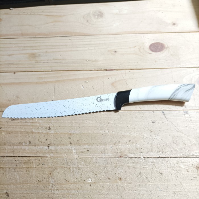 Jual BREAD KNIFE OXONE WHITE MARBLE PISAU ROTI BAKERY PISO SERBAGUNA ...