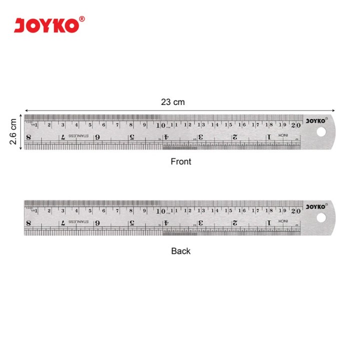Jual Penggaris Besi Joyko Stainless Steel Ruler 15 20 30 cm NF | Shopee ...