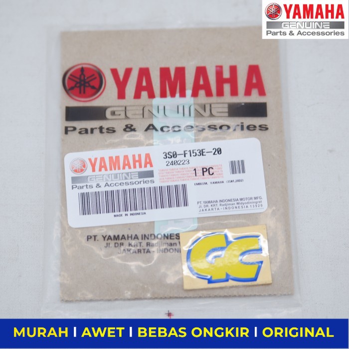 Jual Emblem Stiker Tulisan YAMAHA Warna Silver 3S0-F153E-20 - Sparepart ...