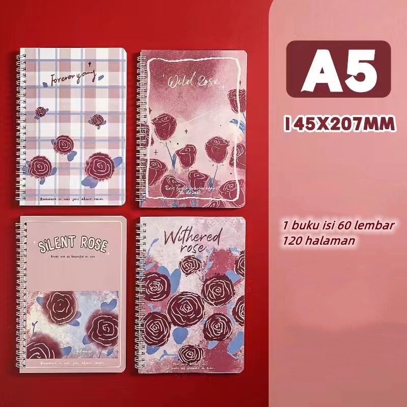 Jual COD(PART 1) Buku Tulis A5 /Notebook A5/Buku Tulis Sekolah isi 60 ...