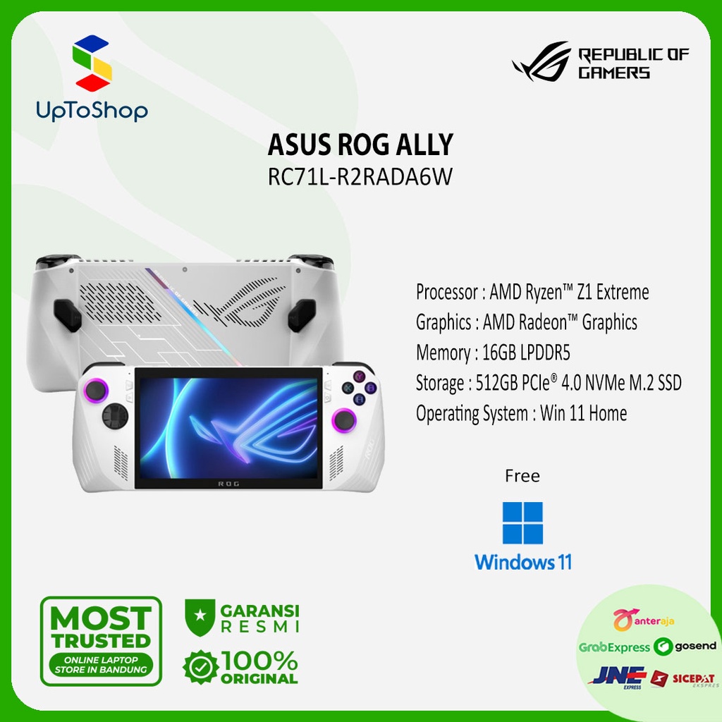 Jual ASUS ROG ALLY RC71L R2RADA6W - RYZEN Z1 EXTREME 16GB 512GB 7 ...