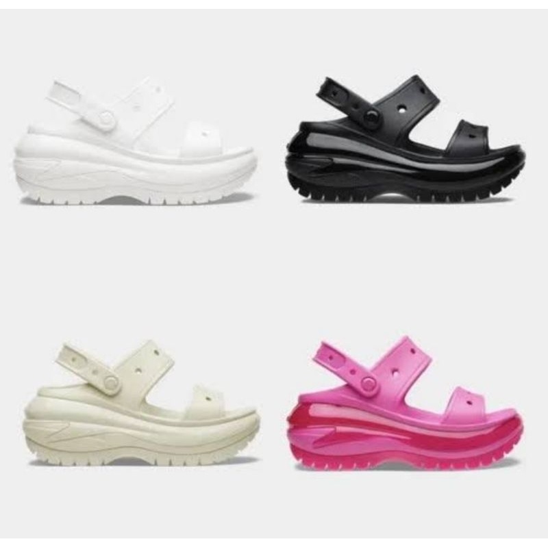 Jual CROCS MEGA CRUSH SLIDE SANDAL WEDGES SLIDE WANITA SANDAL CROCS HAK ...