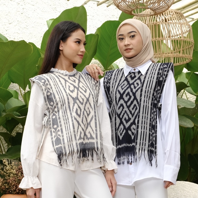 Jual Tora Vest Unisex Ethnik Tenun Ikat Dayak Outer Tenun Toraja ...