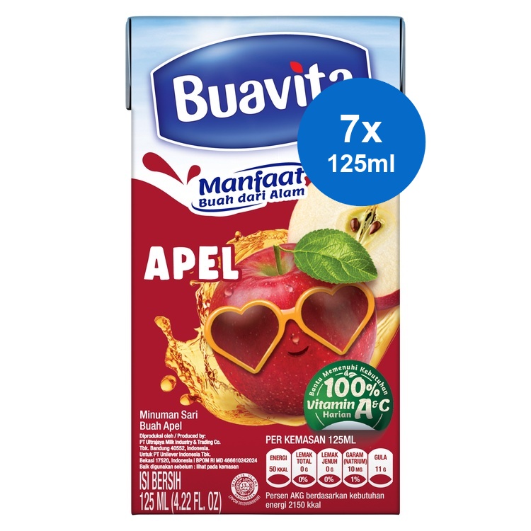 Jual Buavita Mini Juice Apel 7 x 125 ml | Shopee Indonesia