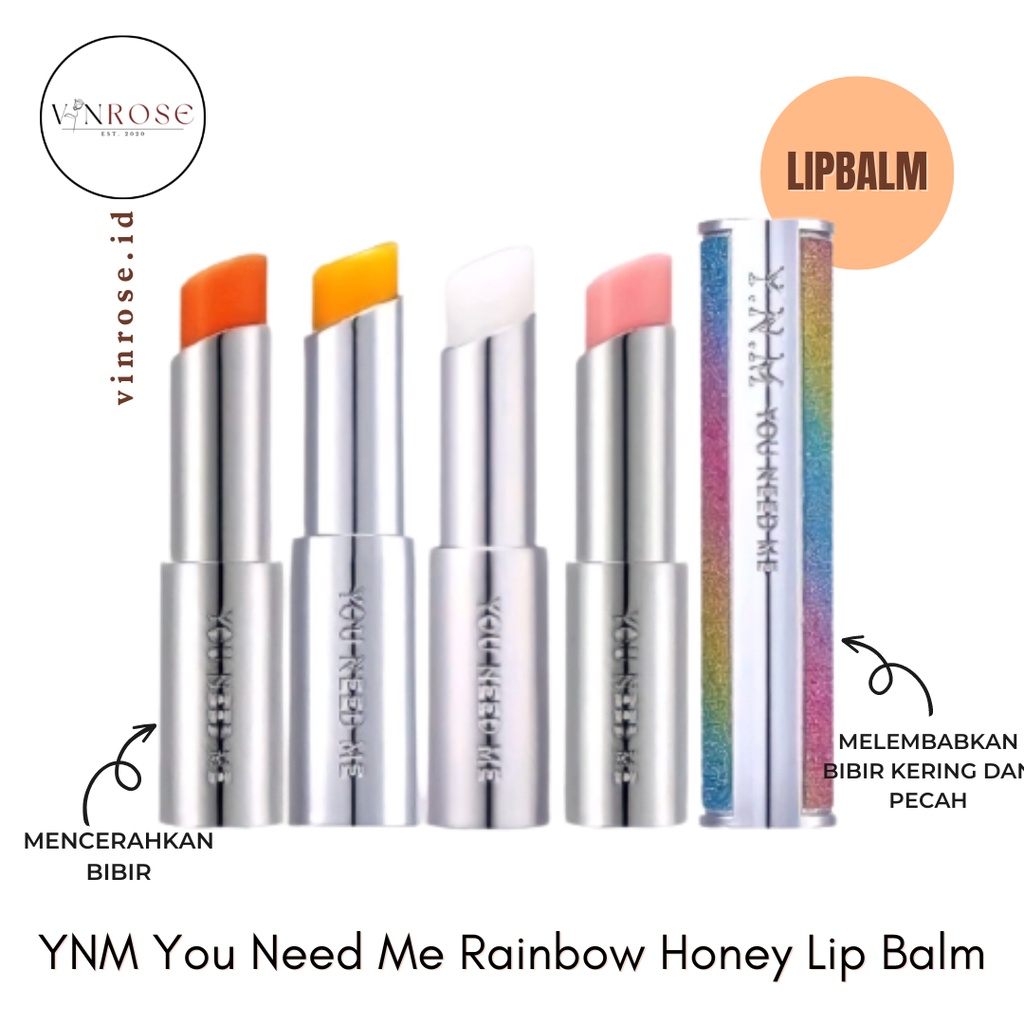 Jual YNM You Need Me Rainbow Honey Lip Balm Original Korea/ Lip Balm ...