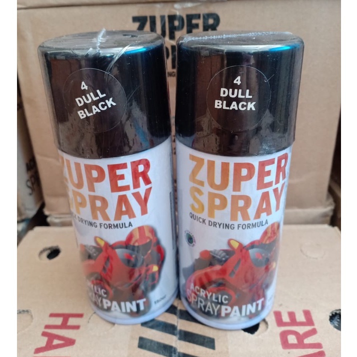 Jual Zuper Spray Paint Pilok Pilox Warna Dull Black / Hitam Dop / Hitam Tidak Mengkilap (P4 ...