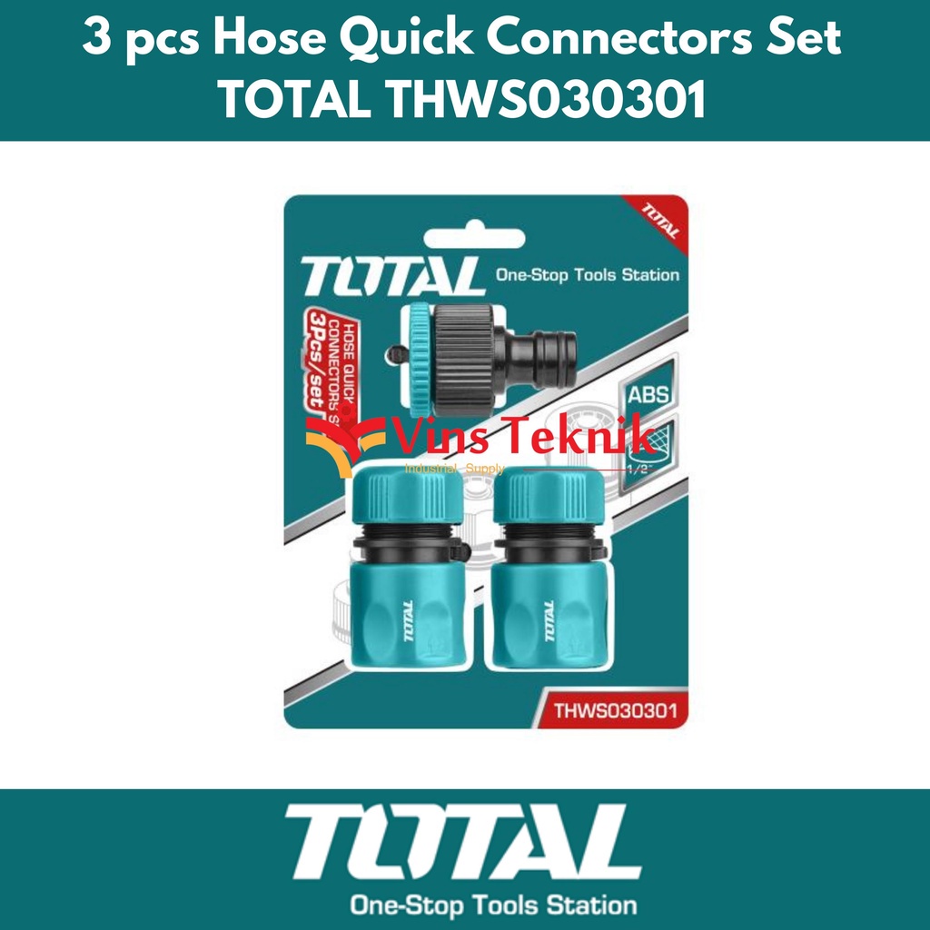 Jual TOTAL THWS030301 3 pcs Hose Quick Connectors Set konektor selang ...