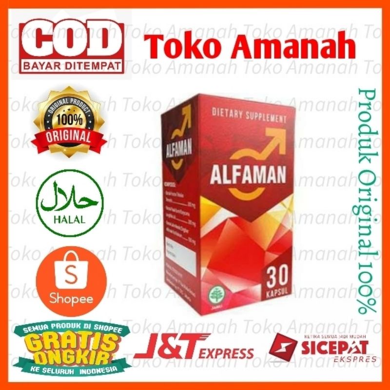 Jual 100% ORIGINAL Obat Alfaman Suplement Untuk Pria 30 Kapsul Original ...