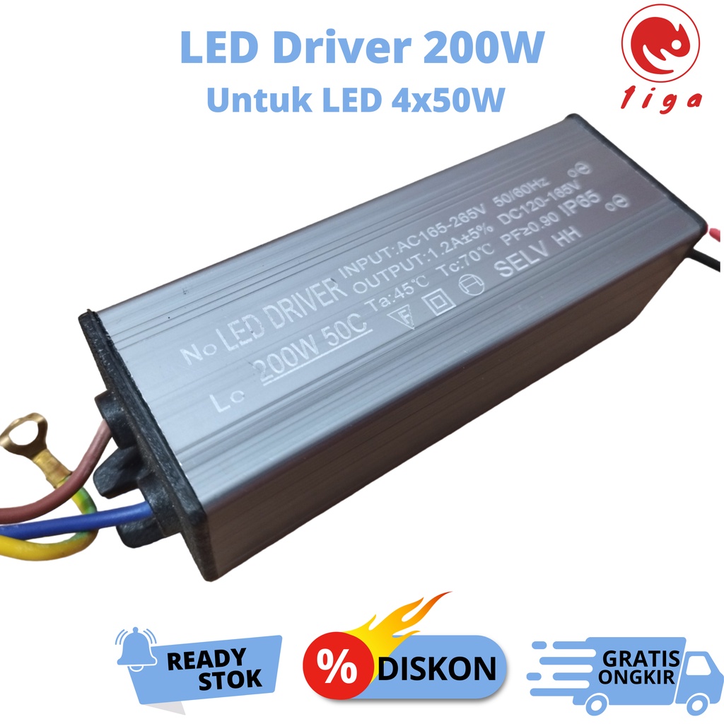 Jual LED Driver 200W Untuk Mata LED 4x50W Lampu PJU Lampu Sorot ...