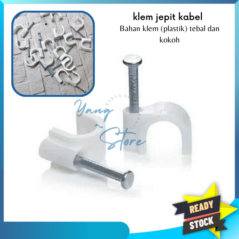 Jual YGS A108 - Klem Jepit Kabel 7 mm Cable Clips Clamp DIJAMIN PAKU ...