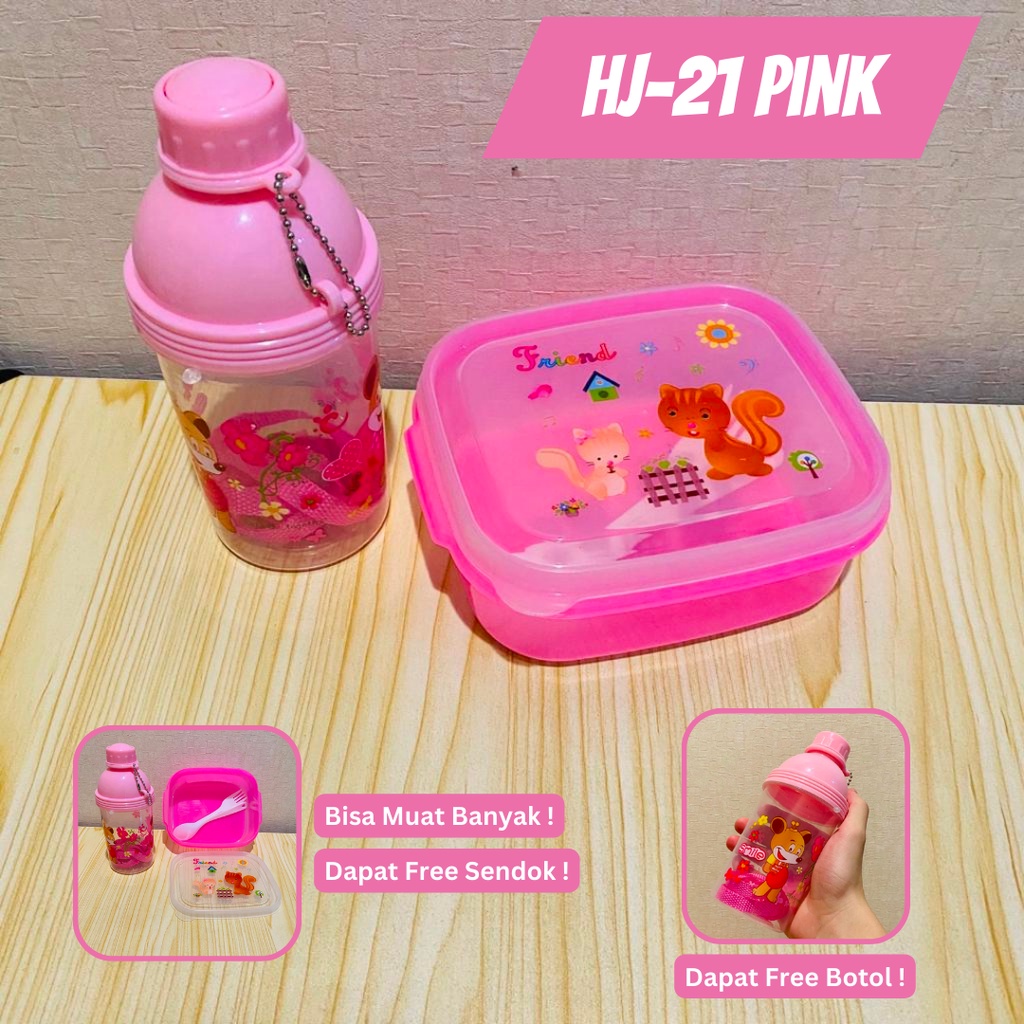 Jual Either.id - Set Tempat Makan Botol Minum BPA Free Lunch Box Kotak Makan Botol Minum Anak ...
