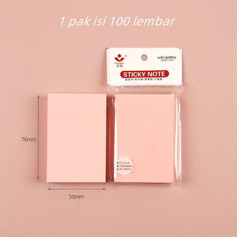 Jual STICKY NOTE POLOS/Stiker Memo/Kertas Catatan 100 Lembar | Shopee ...