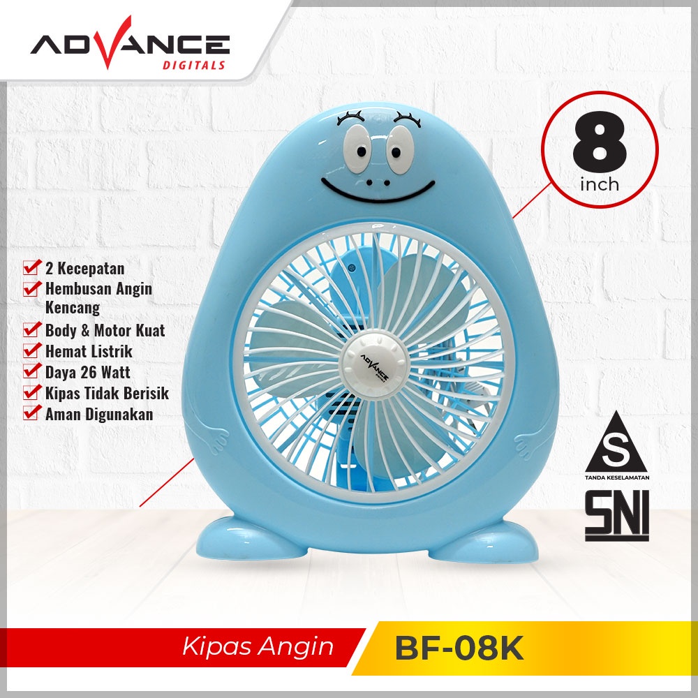 Jual Advance BF-08 Kipas Angin Karakter 8 Inch Kipas Duduk Lucu Desktop ...