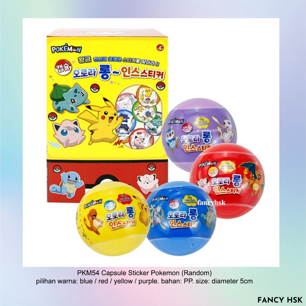 Jual CAPSULE STICKER POKEMON RANDOM PKM54 | Shopee Indonesia