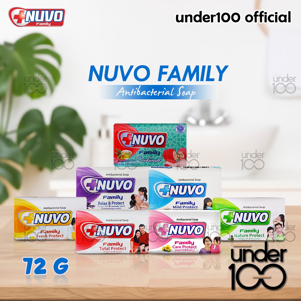 Jual Under100 Nuvo Family Antibacterial Soap 72g Care Protect | Relax & Protect | Total Protect ...