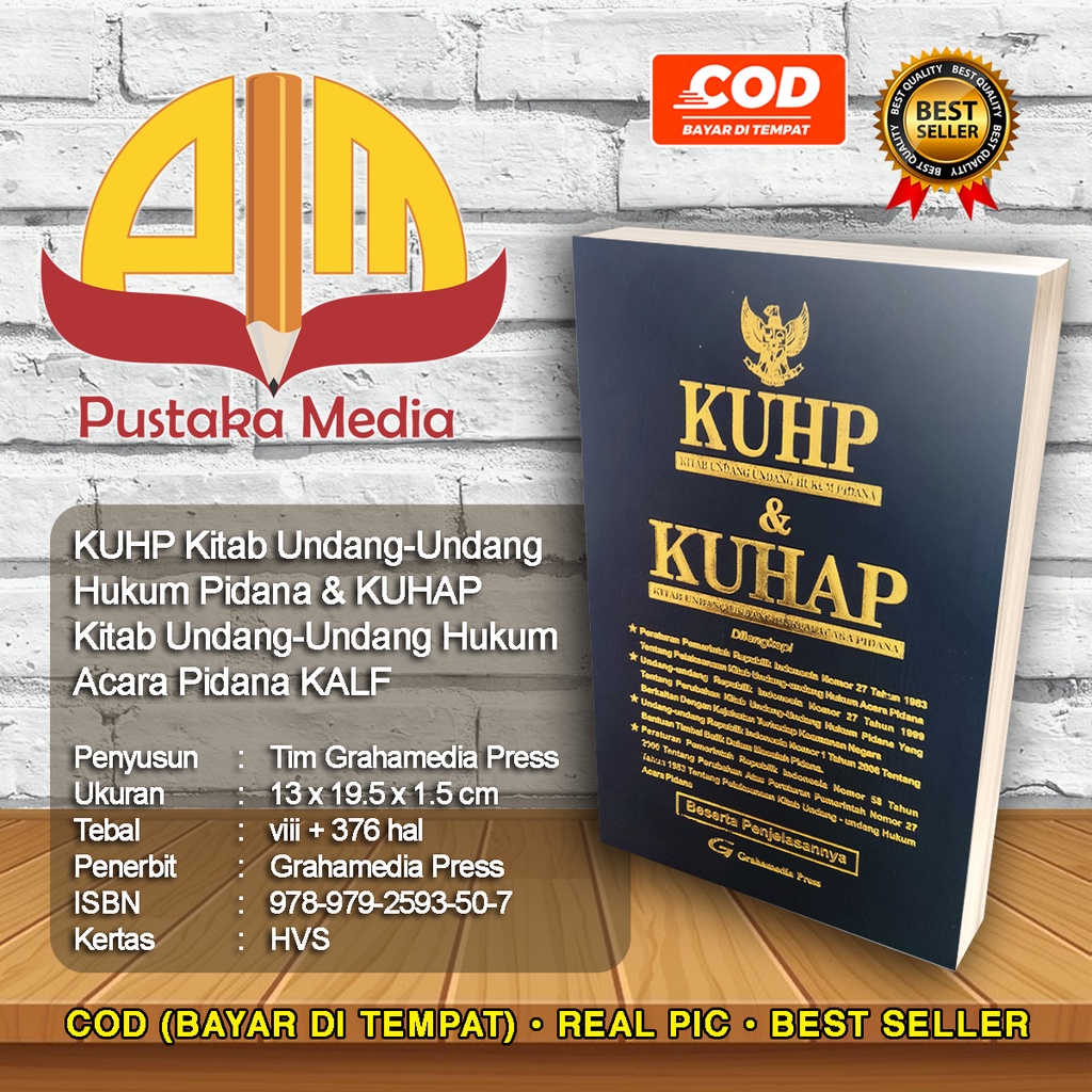 Jual KUHP Kitab Undang-Undang Hukum Pidana & KUHAP Kitab Undang-Undang Hukum Acara Pidana KALF ...