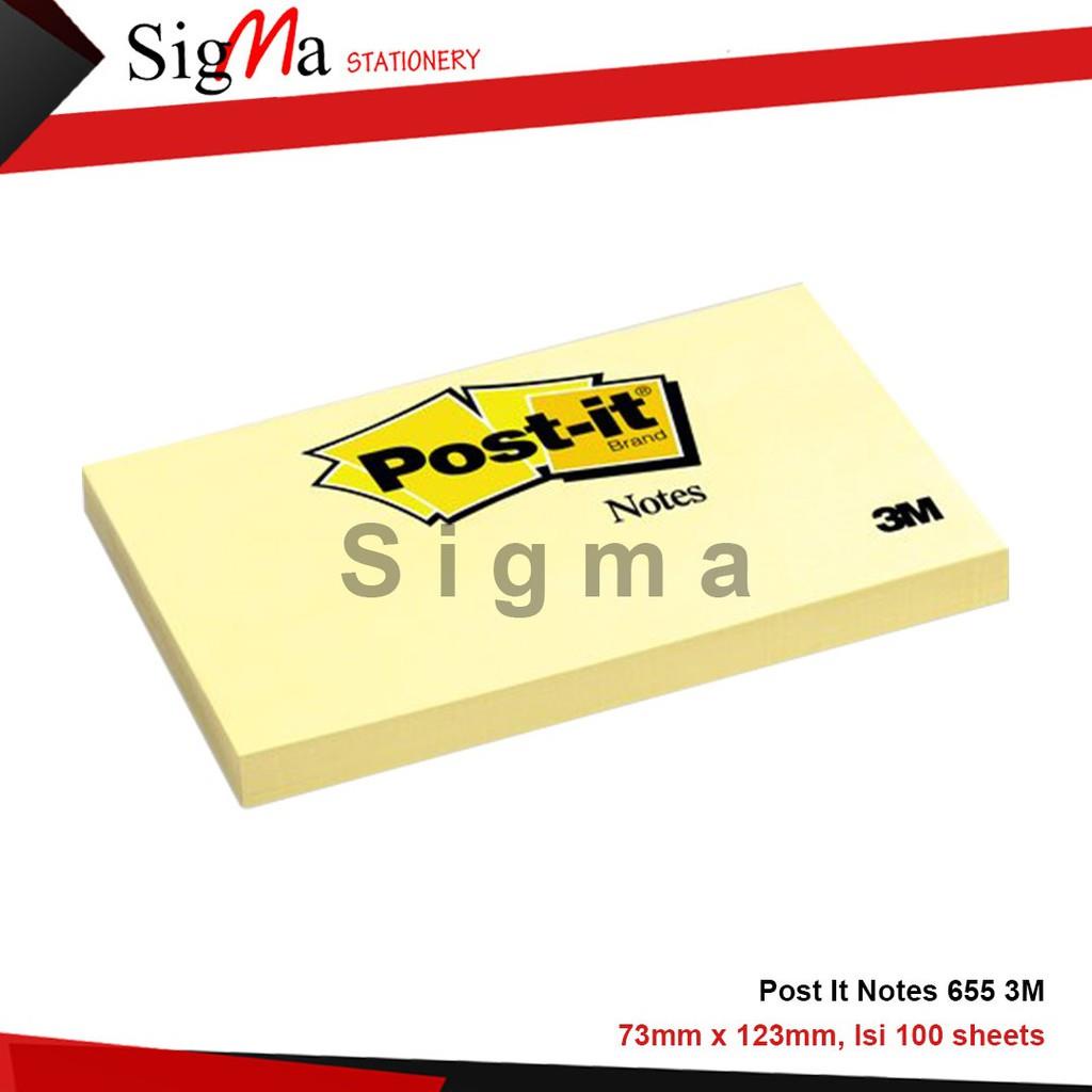 Jual Sticky Note Post It 3M 655 ukuran 73mm x 123mm iai 100sheet (Pcs ...