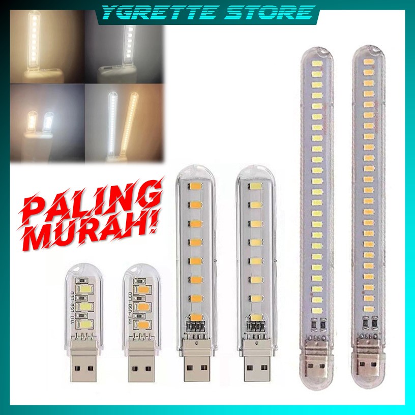 Jual YGRETTE - LAMPU LED STRIP 3 / 8 / 24 LED LAMPU DESKTOP USB LED ...