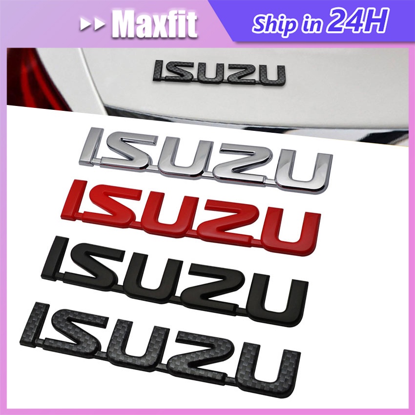 Jual Emblem Logo Isuzu 3D ABS Chrome Letter Car Auto Sticker Decal ...