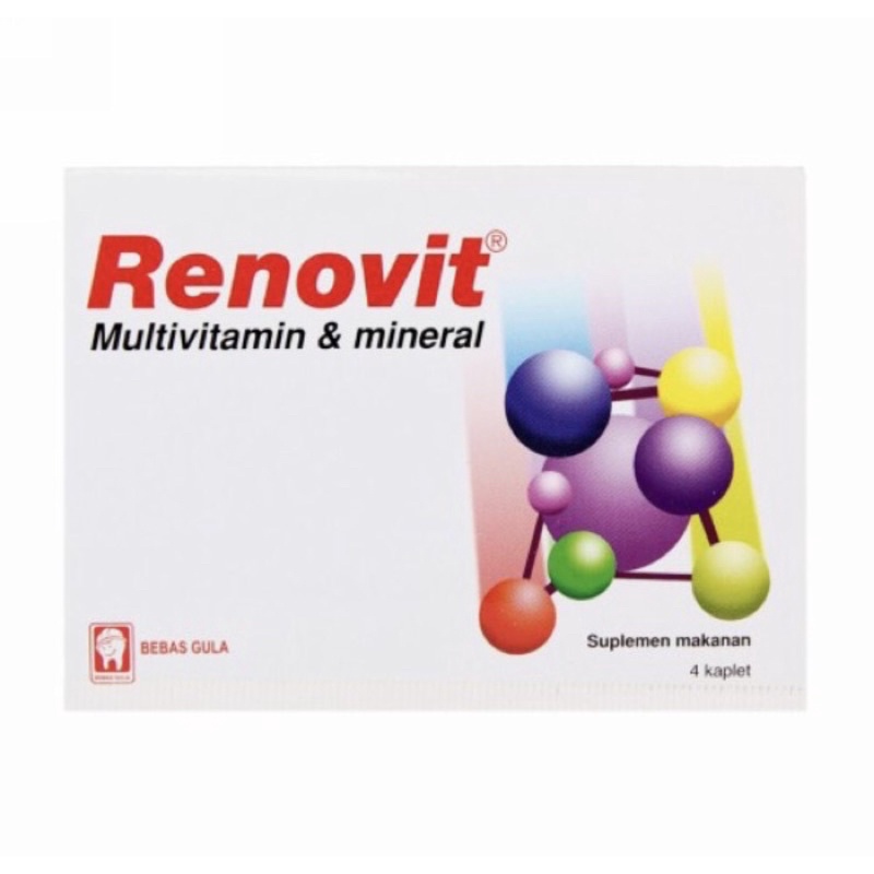 Jual Renovit strip 4 tablet ( Multivitamin untuk daya tahan tubuh ...