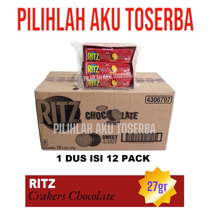 Jual Biskuit Mondelez RITZ CRACKERS CHOCOLATE - ( HARGA 1 DUS ...