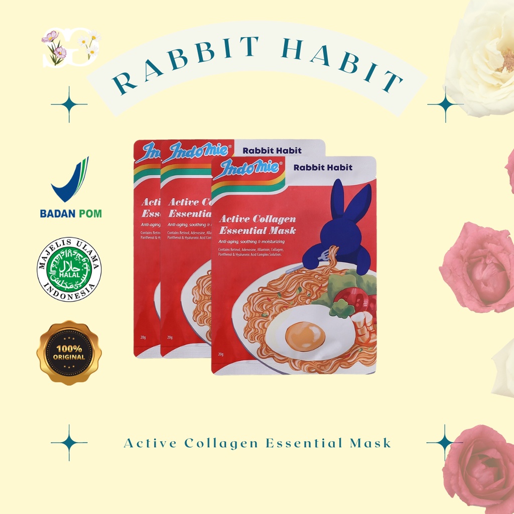 Jual Rabbit Habit Active Collagen Essential Mask 20gr (100% ORIGINAL ...