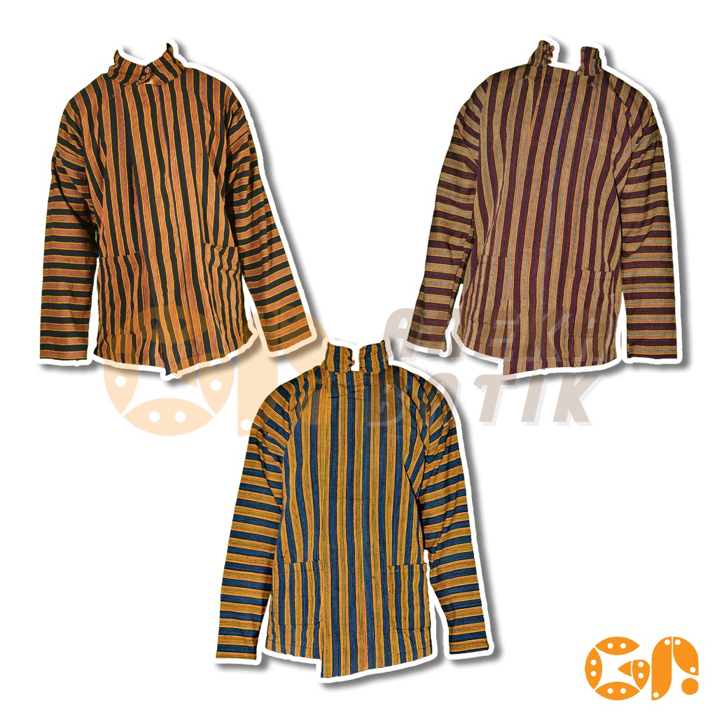 Jual Kebaya dan Sorjan Surjan Lurik Tenun Baju Adat Jawa Pria Lurik | Shopee Indonesia