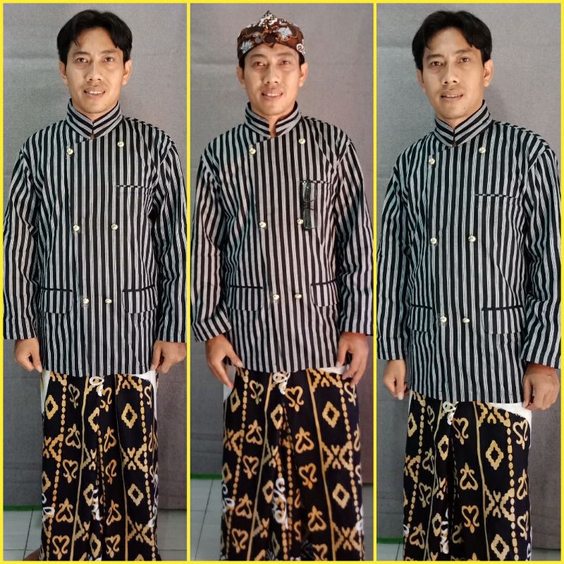 Jual Kebaya dan Sorjan SURJAN LURIK BESCAP/BAJU-ADAT Lurik | Shopee Indonesia