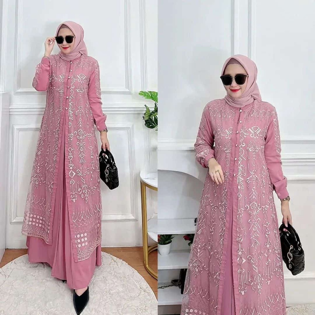 Jual COD - Sabrina Dress Maxy Gamis Mewah Premium Elegan Matt Ceruty ...