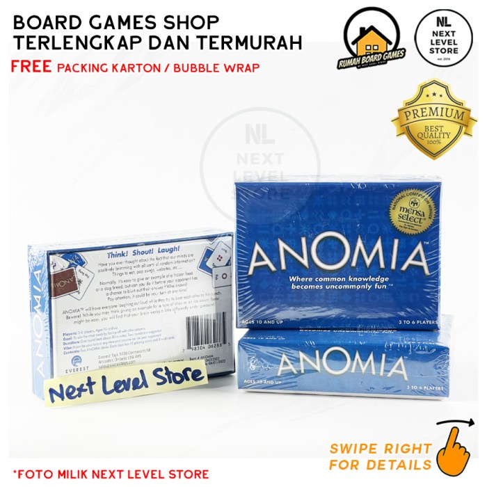 Jual Anomia Card Game Board Games Family Party Edukasi Permainan Kartu ...