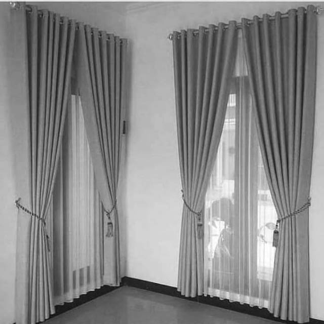 Jual Gorden Blackout polos embos tebal | korden pintu dan jendela ruang ...