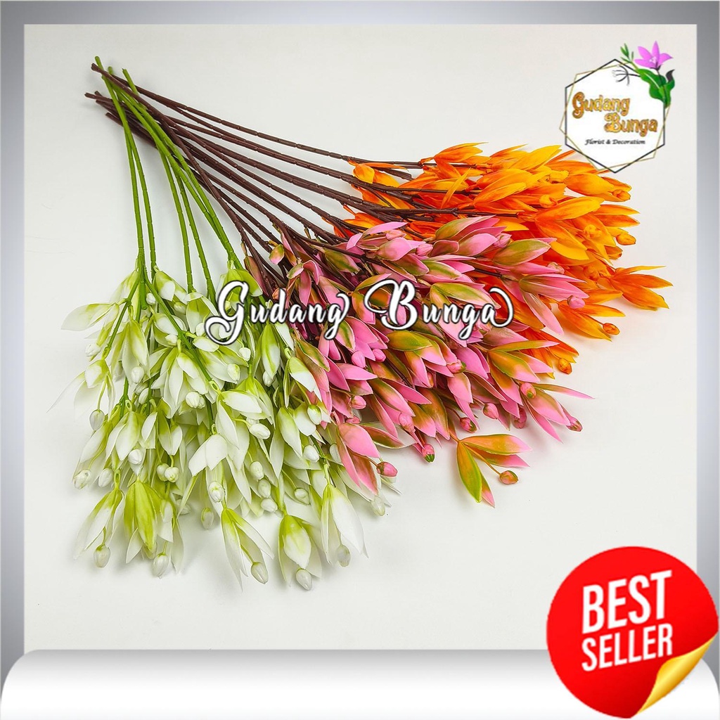 Jual Sedap Malam Plastik - Bunga Melati Cabang 3 Flowers Tuberose Delphinium Spring Plastic ...