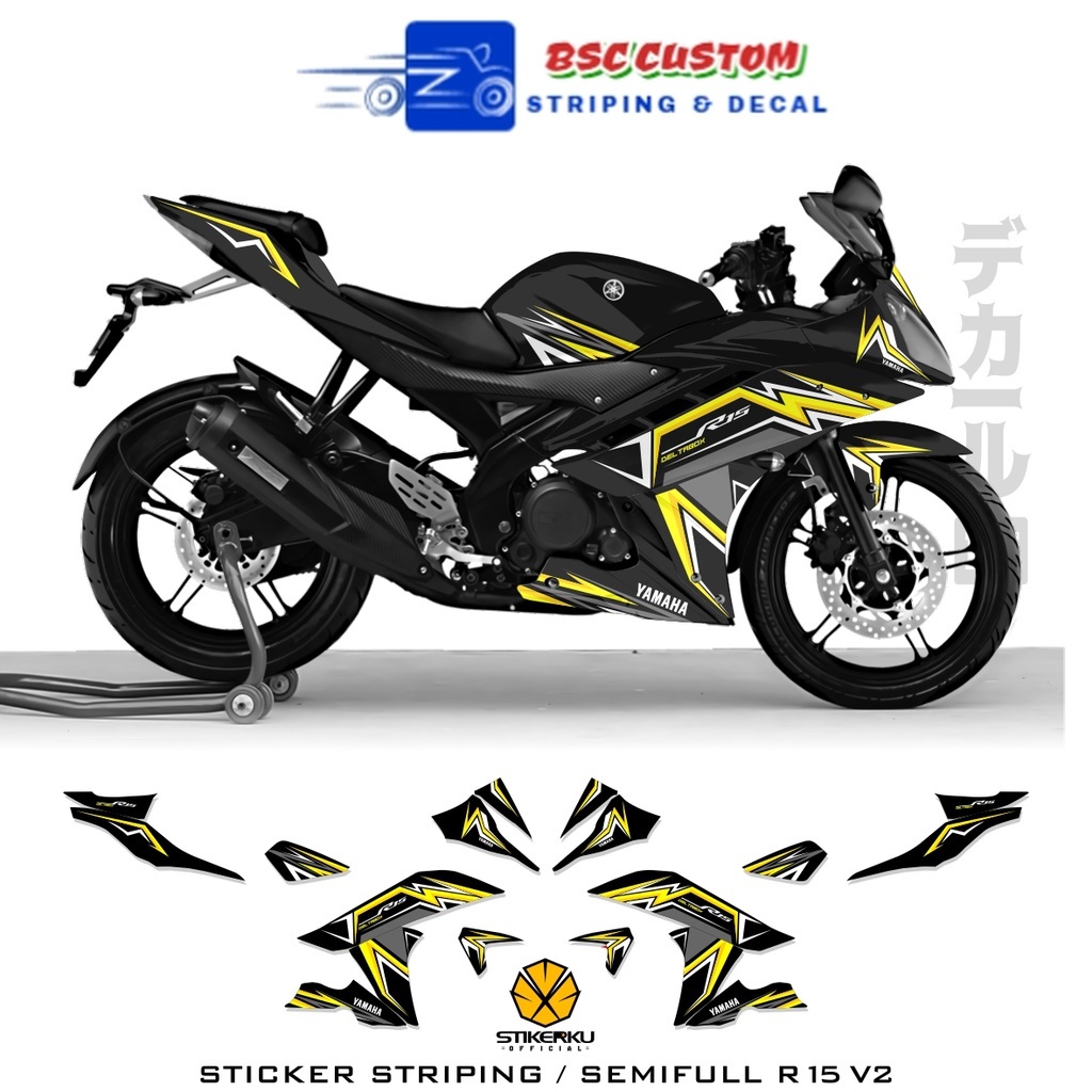 Jual STRIPING R15 V2 SEMIFULL / R15 V2 MOTIF 5 GRAFIS SIMPLE / SEMIFULL ...