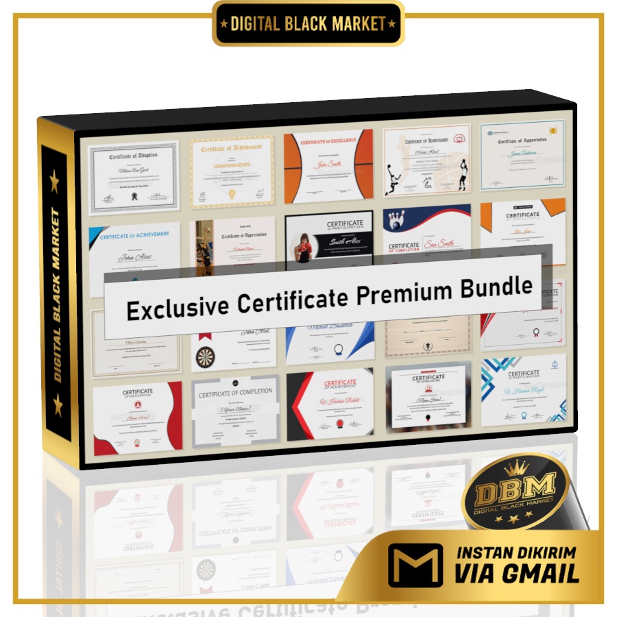 Jual Exclusive Certificate Premium Bundle Vector Only | Shopee Indonesia