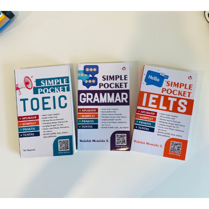 Jual Buku Belajar Bahasa Inggris - Simple Pocket GRAMMAR, TOEIC, IELTS | Shopee Indonesia
