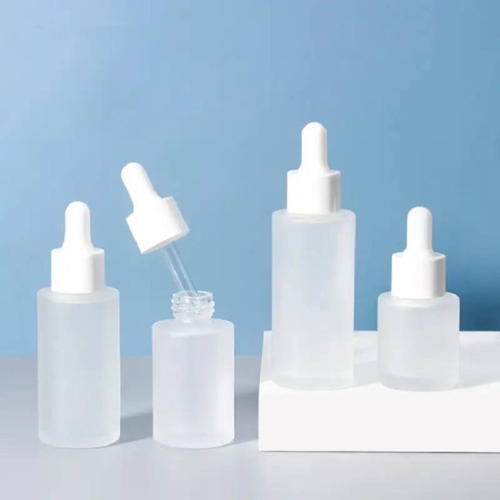 Jual botol pipet kaca 15 ml 20 ml flat neck serum dropper bottle ...