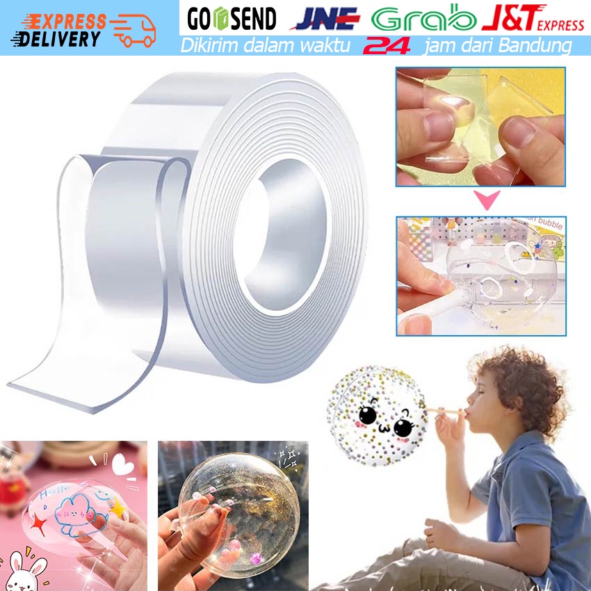 Jual Double Tape Nano Selotip Bening 2 Sisi Serbaguna / Diy Squishy ...
