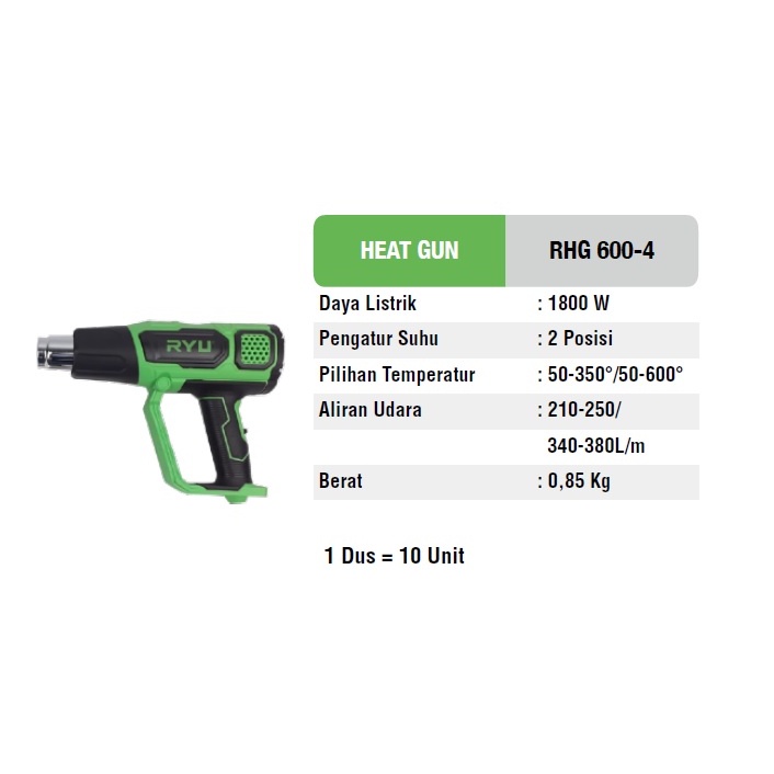Jual RYU Heat Gun RHG 600-4 Hot Gun Mesin Pemanas Listrik | Shopee ...