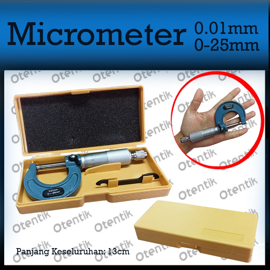 Jual MICROMETER OUTSIDE 0 - 25 MM - MIKROMETER - ALAT UKUR KETEBALAN 0-25MM - 0-25 MM - MICRO ...