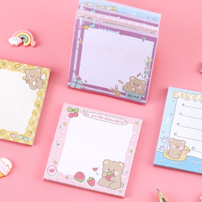 Jual Sticky notes cute bear note | Shopee Indonesia